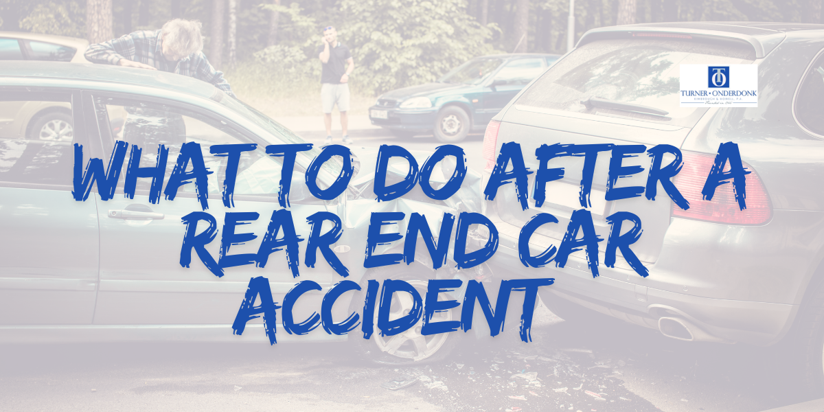 What to do after a Rear End Car Accident