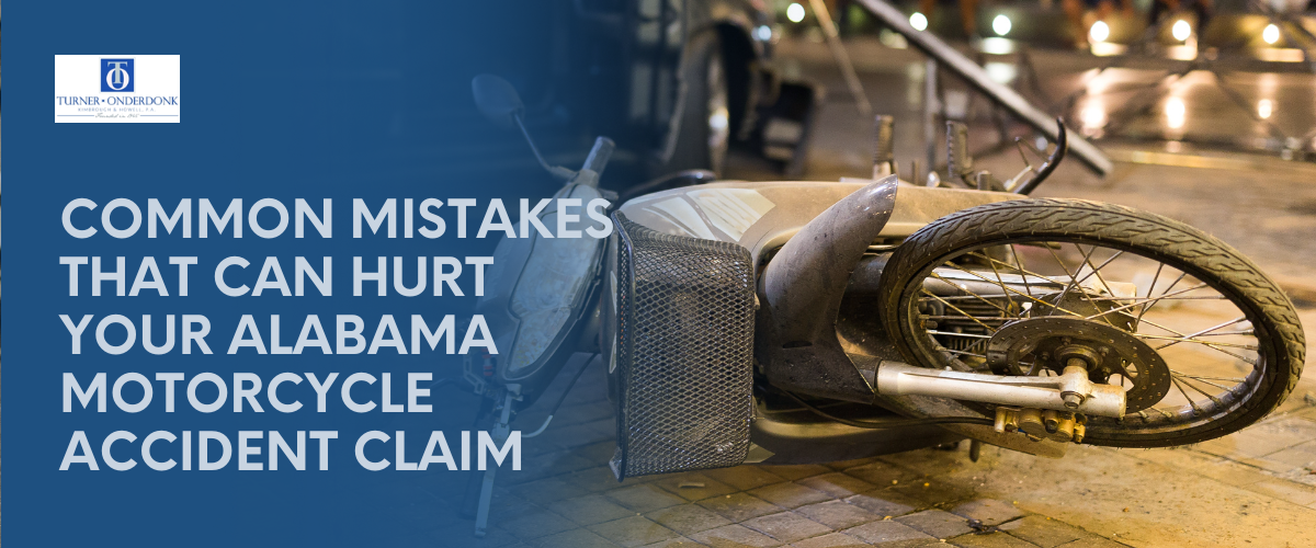 Common Mistakes That Can Hurt Your Alabama Motorcycle Accident Claim